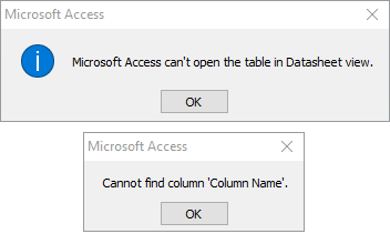 Access Projects (.adp) and Invalid Values in Extended Properties Cause ...